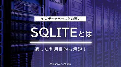 Sqliteとは？他のデータベースとの違い、適した利用目的も解説！ Winserverのススメ
