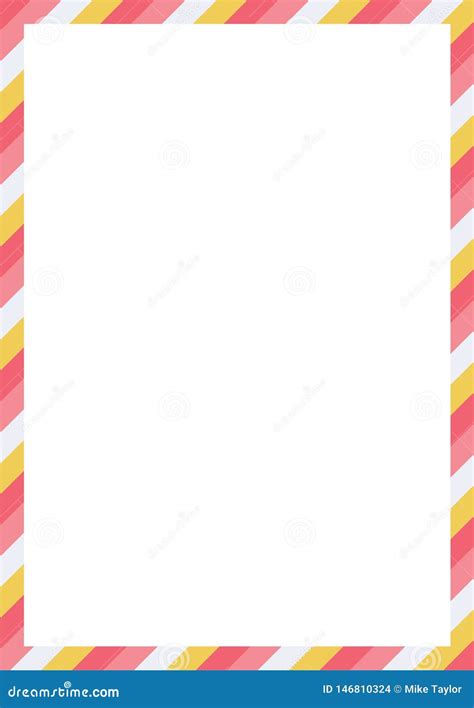 A Striped Vector Background Template Border Stock Vector Illustration