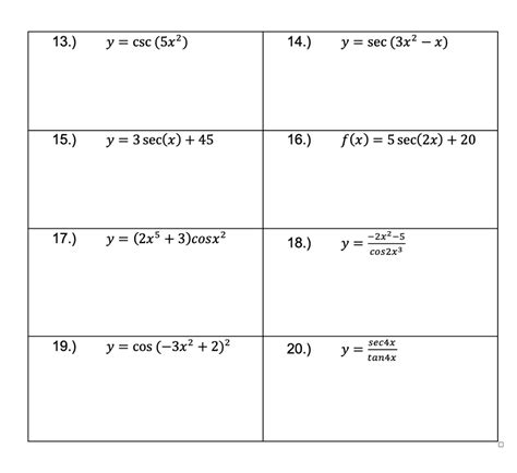 Solved Differentiate The Following 1 Y Sinx 2 Y Cosx Chegg Com