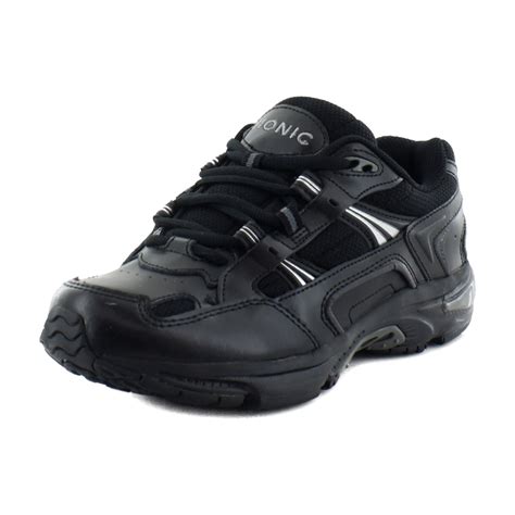 Vionic 23walk Womens Athletic Black Leather Size 13 M