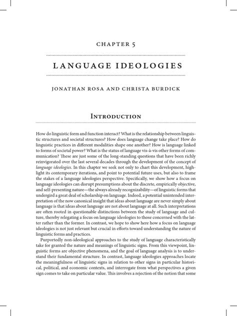Language Ideologies Ideologies Linguistics