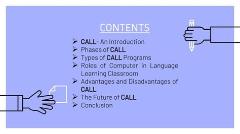 Computer Assisted Language Learning Call Ppt