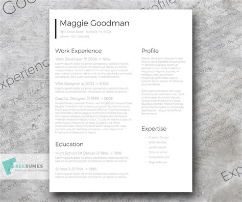 Free Classic And Sleek Resume Template Freesumes