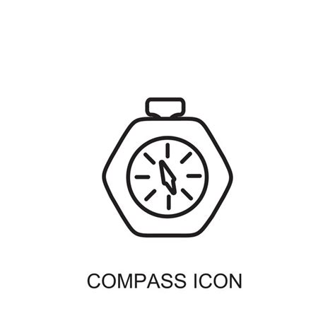 Compass Vector Icon Icon Premium Vector