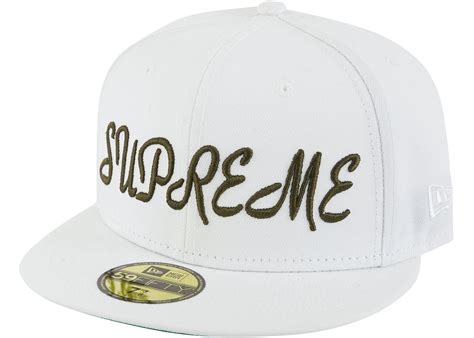 Supreme Script New Era White Ss23 Us