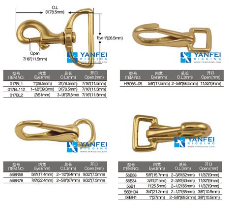 Solid Brass Snap Hooks Qingdao Yanfei Rigging Coltd