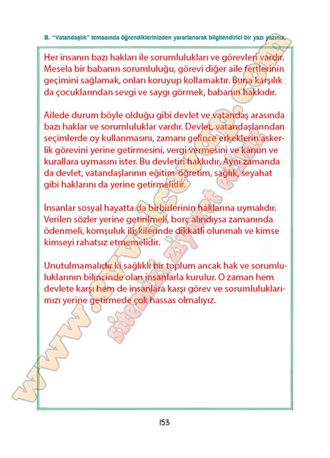7 Sınıf Türkçe Ders Kitabı Sayfa 152 153 154 155 Cevapları Dörtel Yayınları Türkçe Ödevim