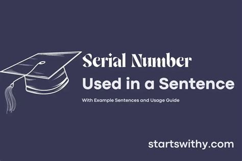 SERIAL NUMBER In A Sentence Examples 21 Ways To Use Serial Number