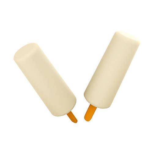 3d Two Vanilla Popsicle Icons 3d Model Cgtrader