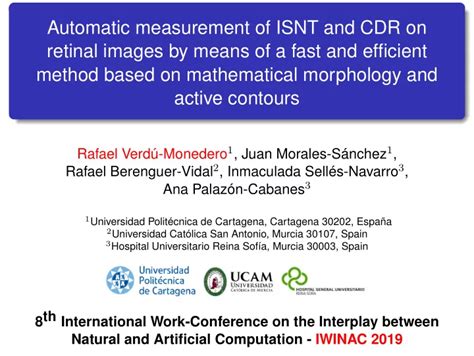 Ppt Automatic Measurement Of Isnt And Cdr On Retinal Images By