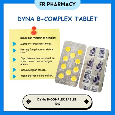 Promo Dyna B Complex Tablet 10s Expiry Date 042025 Shopee Malaysia