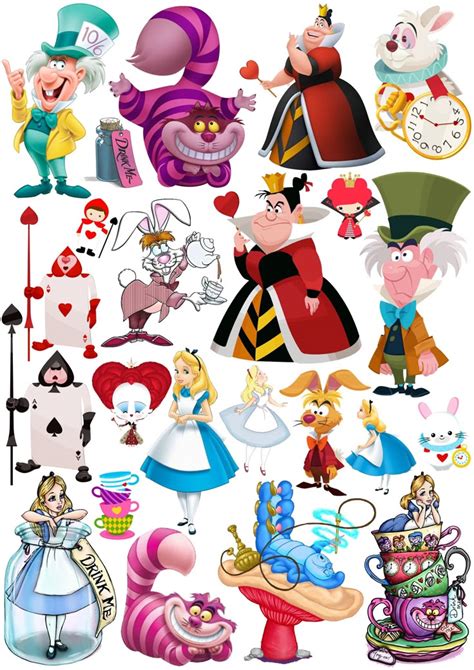 Alice In Wonderland Printable Characters Free Printable Download