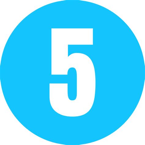 Five Generic Color Fill Icon