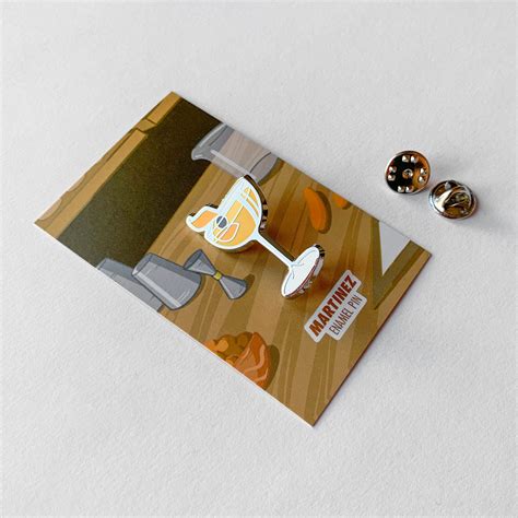 Martinez Cocktail Pin Cocktail Critters