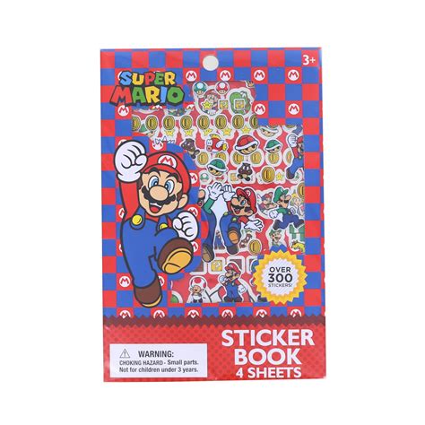Super Mario Bros 4 Page Puffy Sticker Pad