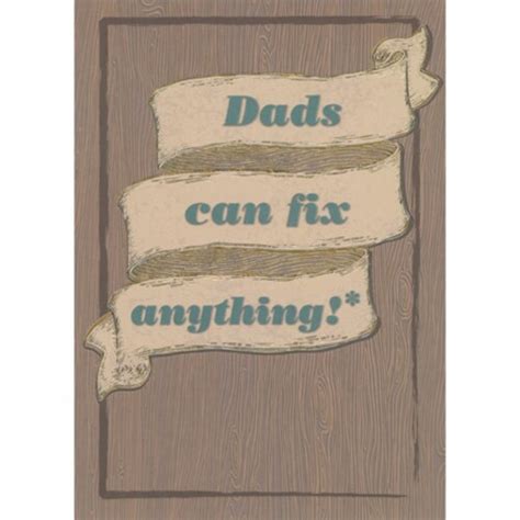 Dads Can Fix Anything Foil Bordered Banners On Brown Wood Grain Father