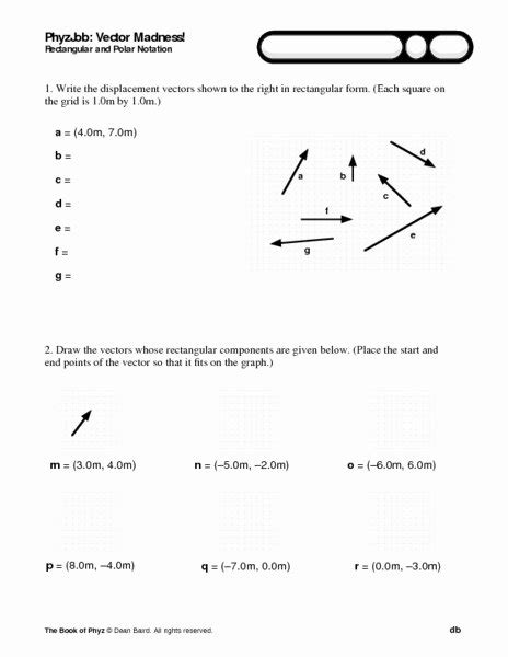 50 Vector Addition Worksheet With Answers Chessmuseum Template Library