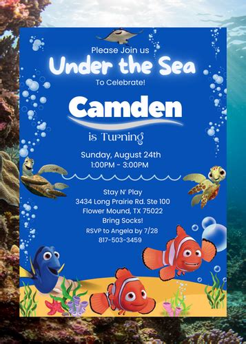 Finding Nemo Invite Staynplay