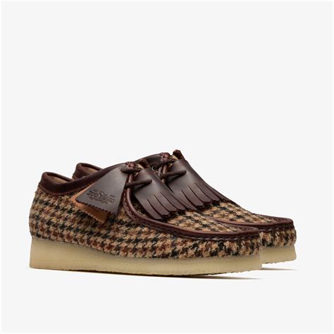 Wallabees En Tweed Brun Pour Hommes Clarks