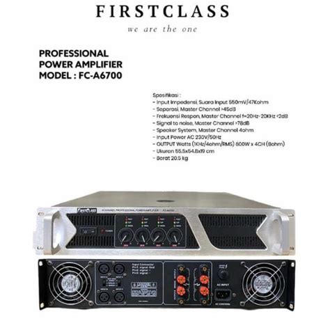 Jual Power Amplifier First Class Fc A6700 Professional Power Amplifier