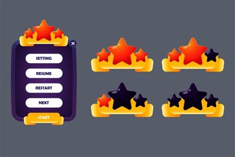 Game Asset Ui Design Cartoon Element With Elegant And Colorful 16666310