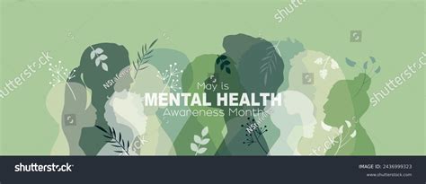 May Mental Health Awareness Month Banner Stock Vector Royalty Free