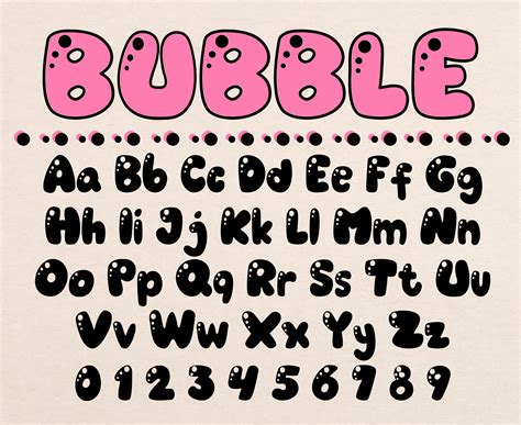 Cursive Bubble Letters Font