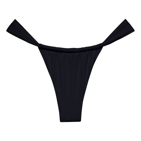 Black Rib Sandra Bikini Bottom Black Rib Sandra Bikini Bottom