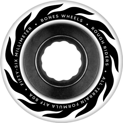 Bones Rough Riders Eternal Flame White Atf 80a 56mm Skateboard Wheels