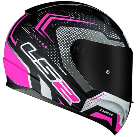 Capacete Ls2 Ff353 Rapid Doom Rosa Grid Motors