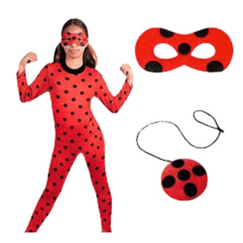 Fantasia Ladybug Com Máscara E Ioiô Miraculous Infantil M Comércio De