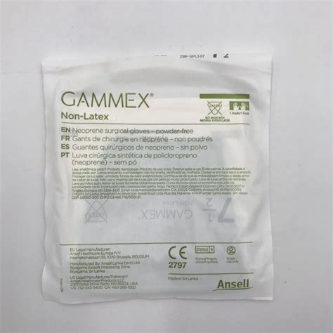 Ansell 8515 Gammex Neoprene Surgical Gloves Powder Free Non Latex 7
