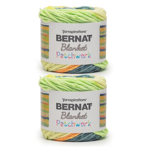 Bernat® Blanket Patchwork™ 6 Super Bulky Polyester Yarn Citrus Stack