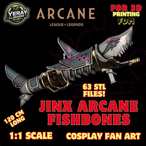 👾 Fishbones Of Jinx Arcane Version 3d Replica For Fdm Printing