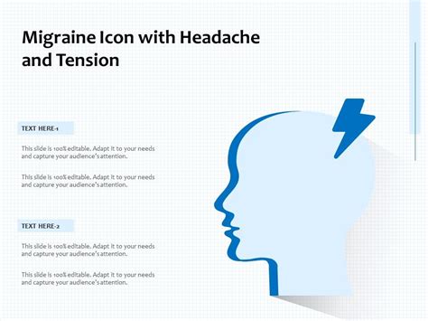 Migraine Icon With Headache And Tension Presentation Graphics