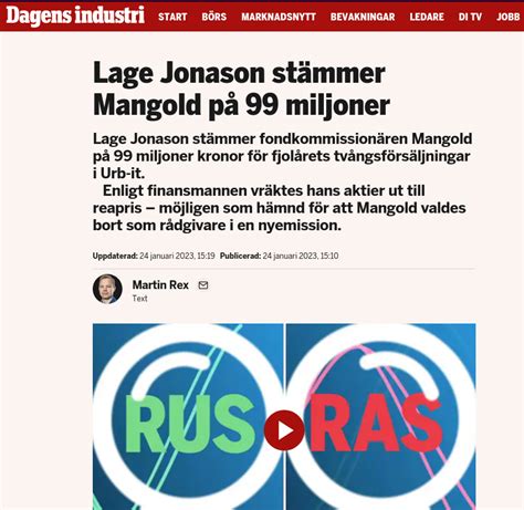 Mangold Stämda På 99 Miljoner Av Lage Jonason Carl Norberg Palanthir