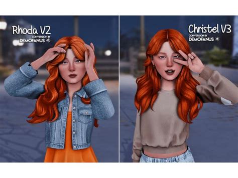 Stunning Hair Conversion For Girls By Demofanus Sims 4 Cc Download
