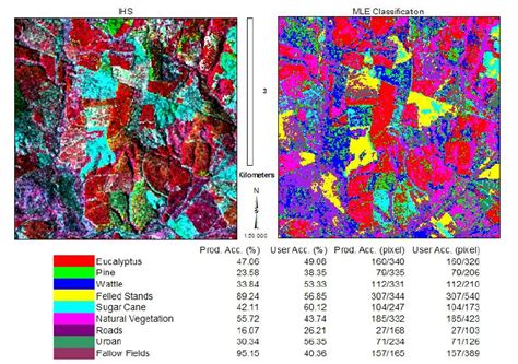 Mle Classification Of The Ihs Scene Kuan Filter Download Scientific