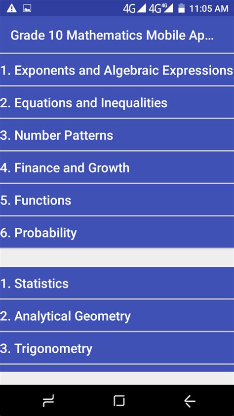 Grade 10 Mathematics For Android Download