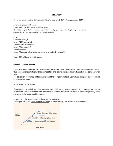 Notes Strategy Notes Strategy Strategy Book Exploring Strategy