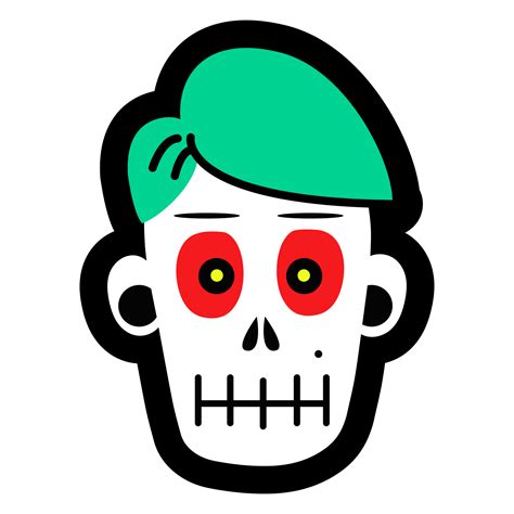 Zombie Skull Png 22183098 Png
