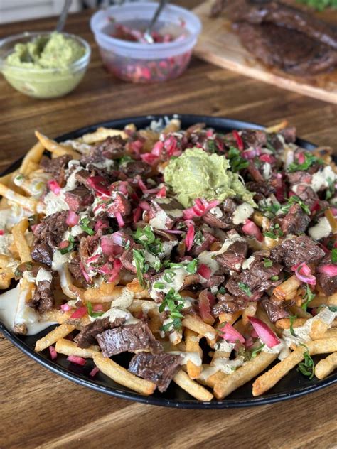 Carne Asada Fries With Homemade Marinade And Queso The Flat Top King