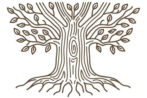 Tree Of Life Outline Vector Art Icons And Graphics For Free Download