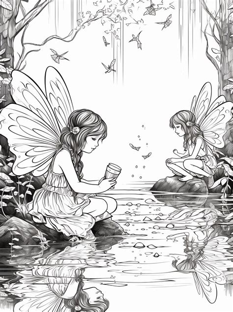 Fairy Forest Coloring Page