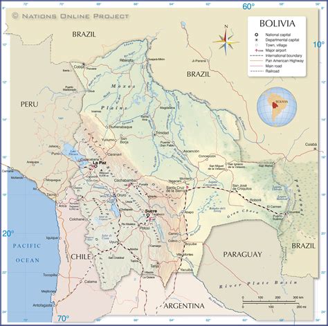 Geographical Map Of Bolivia