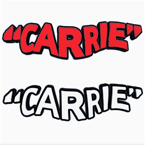 Stl File 2x Carrie Logo Display By Maniacmancave3d 🖼️ ・3d Printable