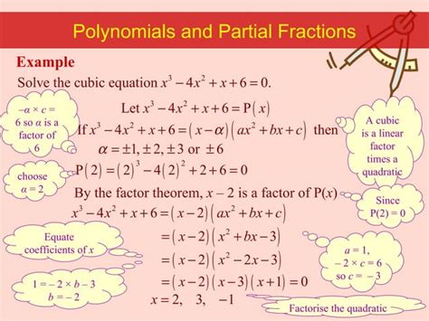 Factor Theorem Solving Cubic Equations Ppt Physics Science