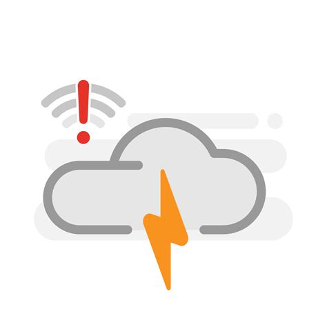 Weak Signal Weather Disturbance No Internet Connection Concept Illustration Flat Design Vector