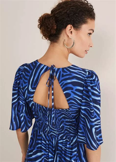 Ayesha Zebra Print Midi Dress Phase Eight Uk