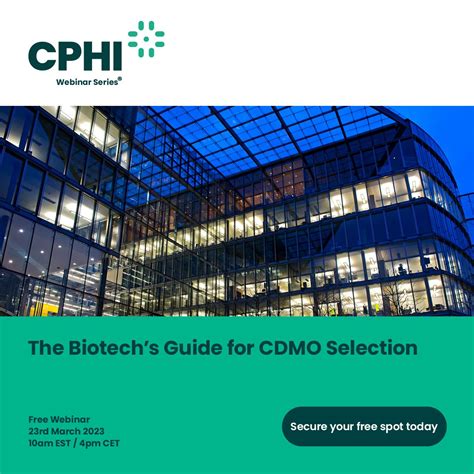The Biotechs Guide For Cdmo Selection Cphi